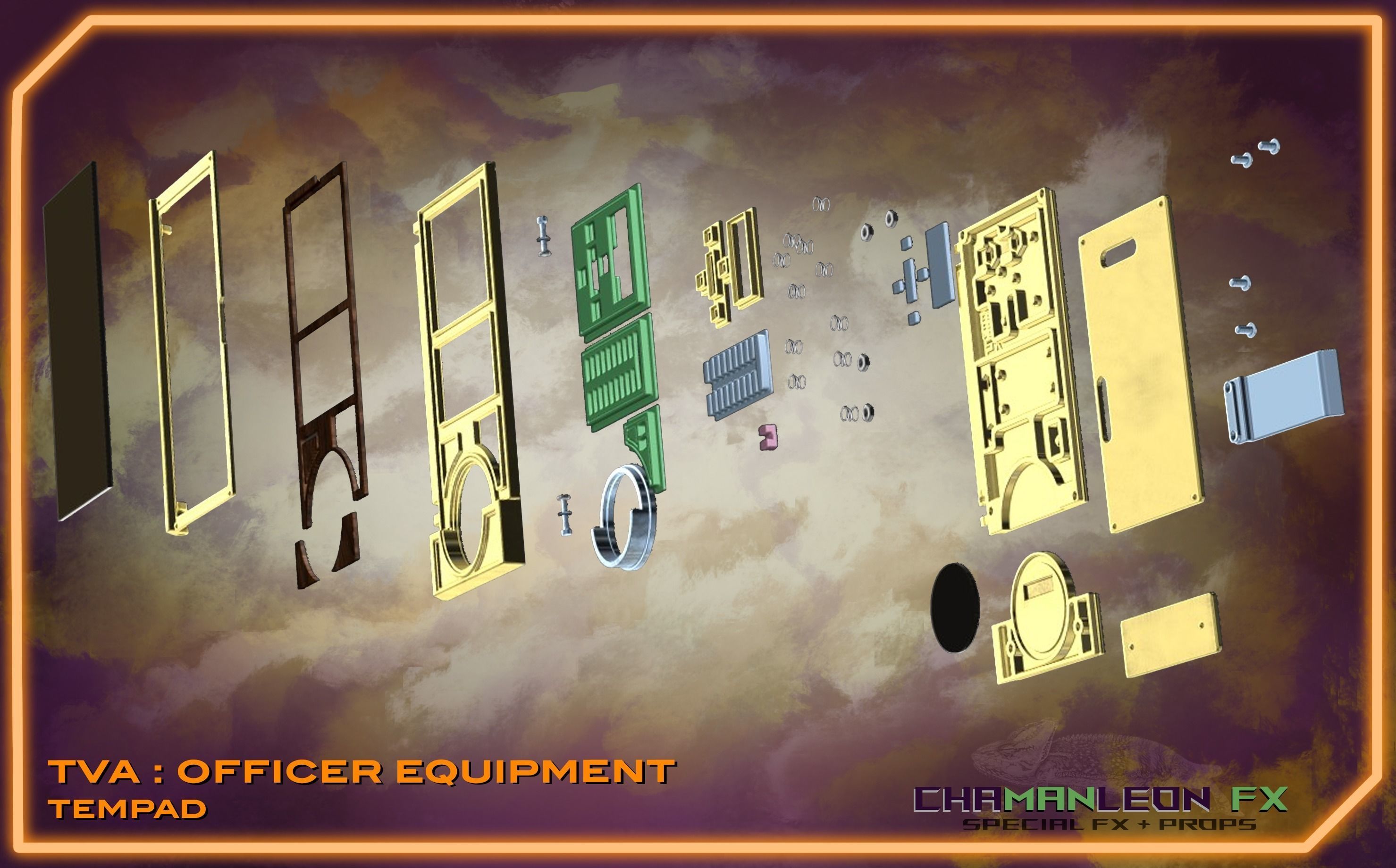 LOKI TVA TemPad and Vambrace Mount Cosplay 3D model 3D printable | CGTrader