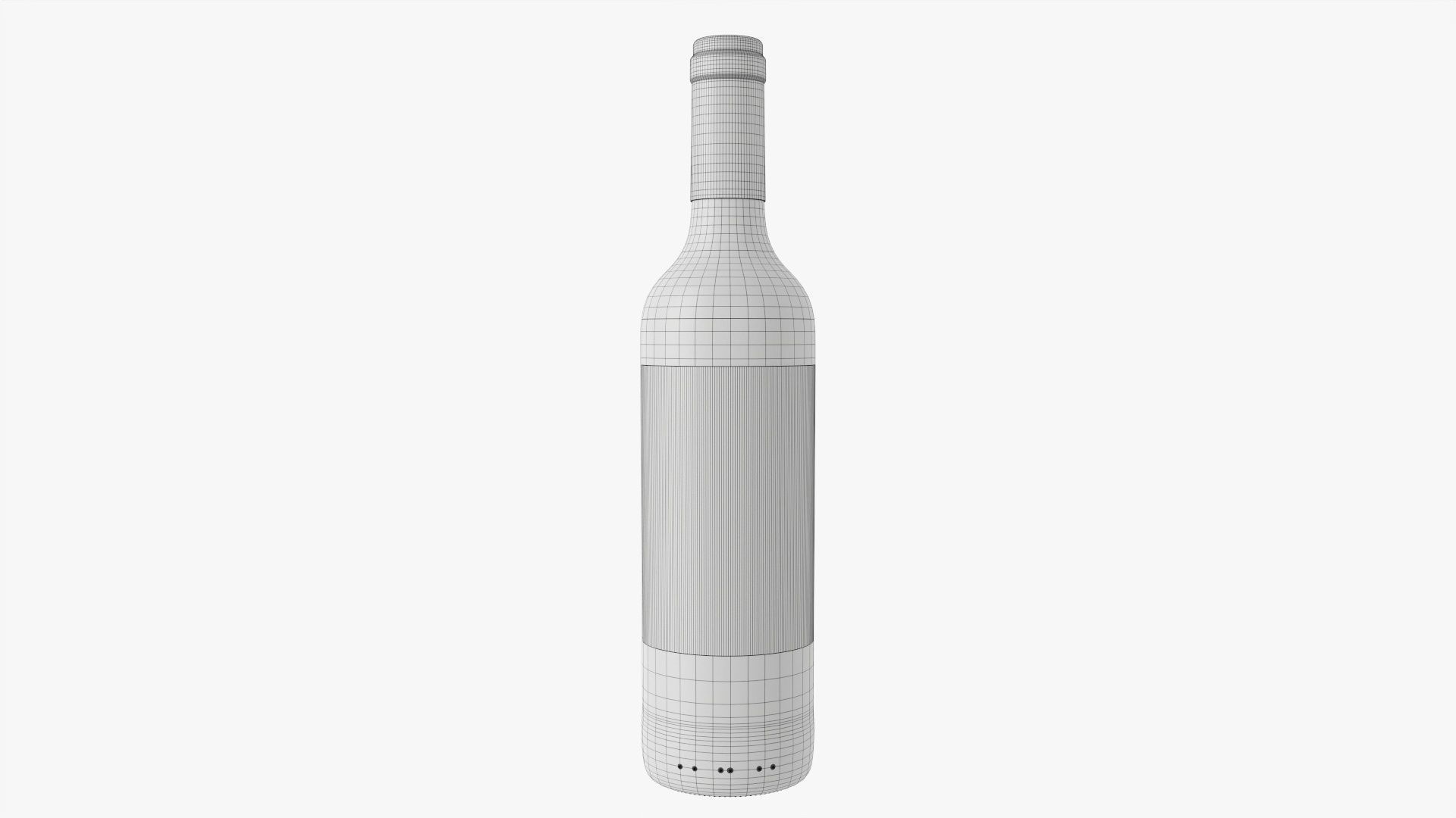 Wine bottle mockup 05 Red 3D model | CGTrader