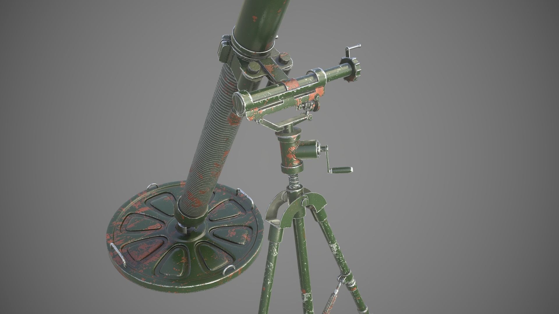 3D model Mortar 80mm VR / AR / low-poly | CGTrader