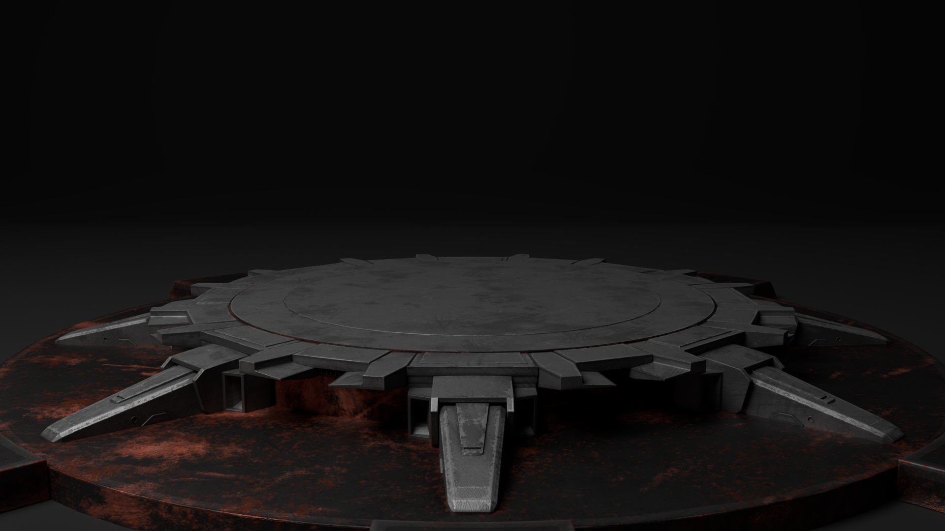 3D model Turntable Mechanic Steampunk Steel Rustic VR / AR / low-poly ...