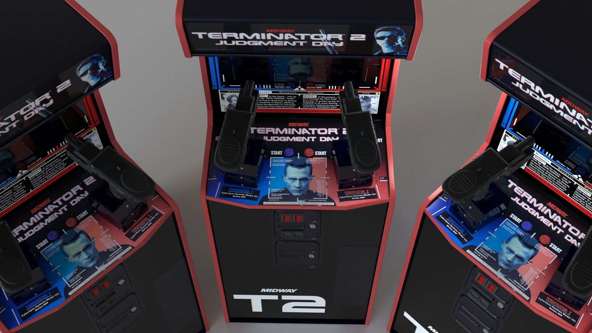 Terminator 2 Judgement Day Arcade Game 3D model | CGTrader