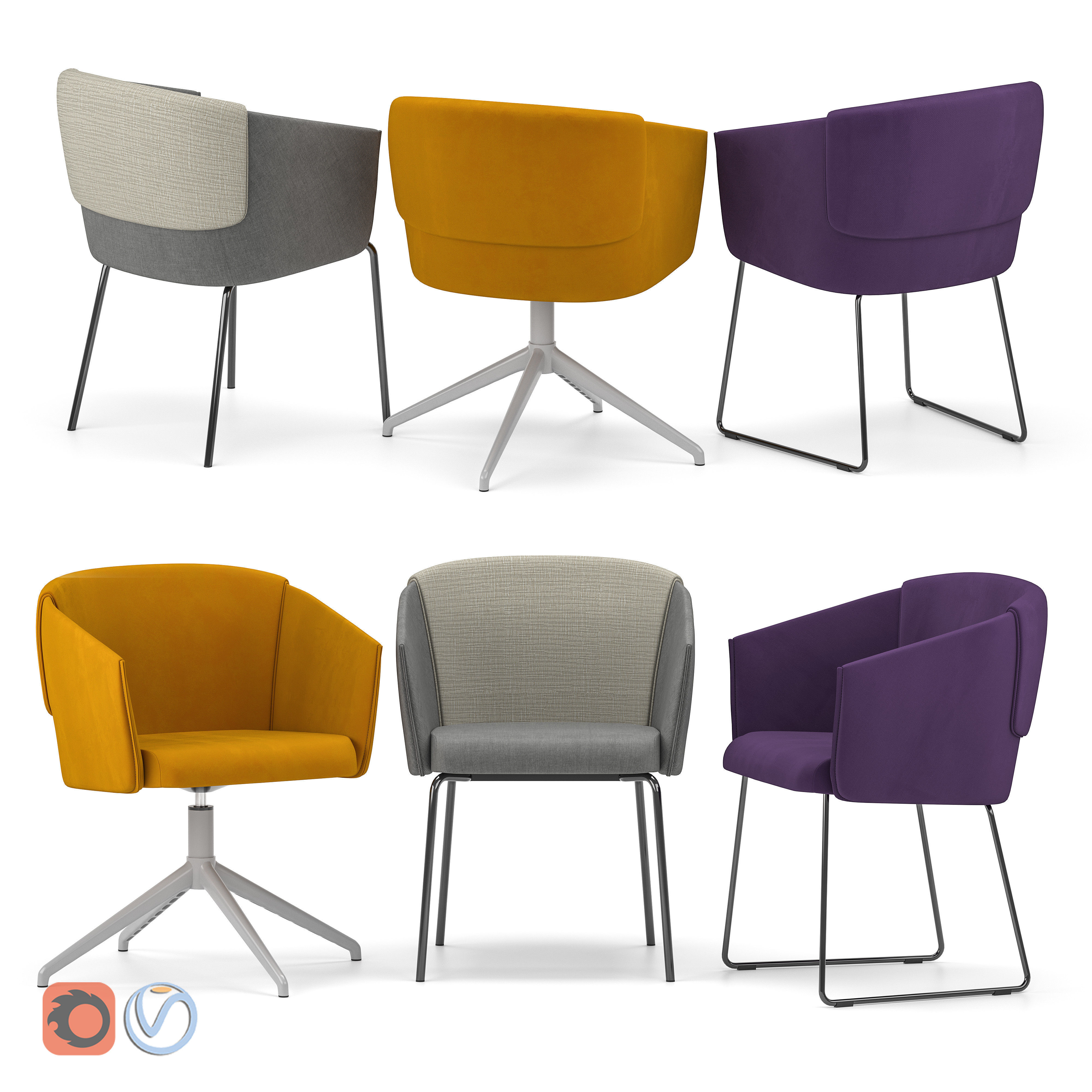 Norma chairs by Johanson 3D model | CGTrader