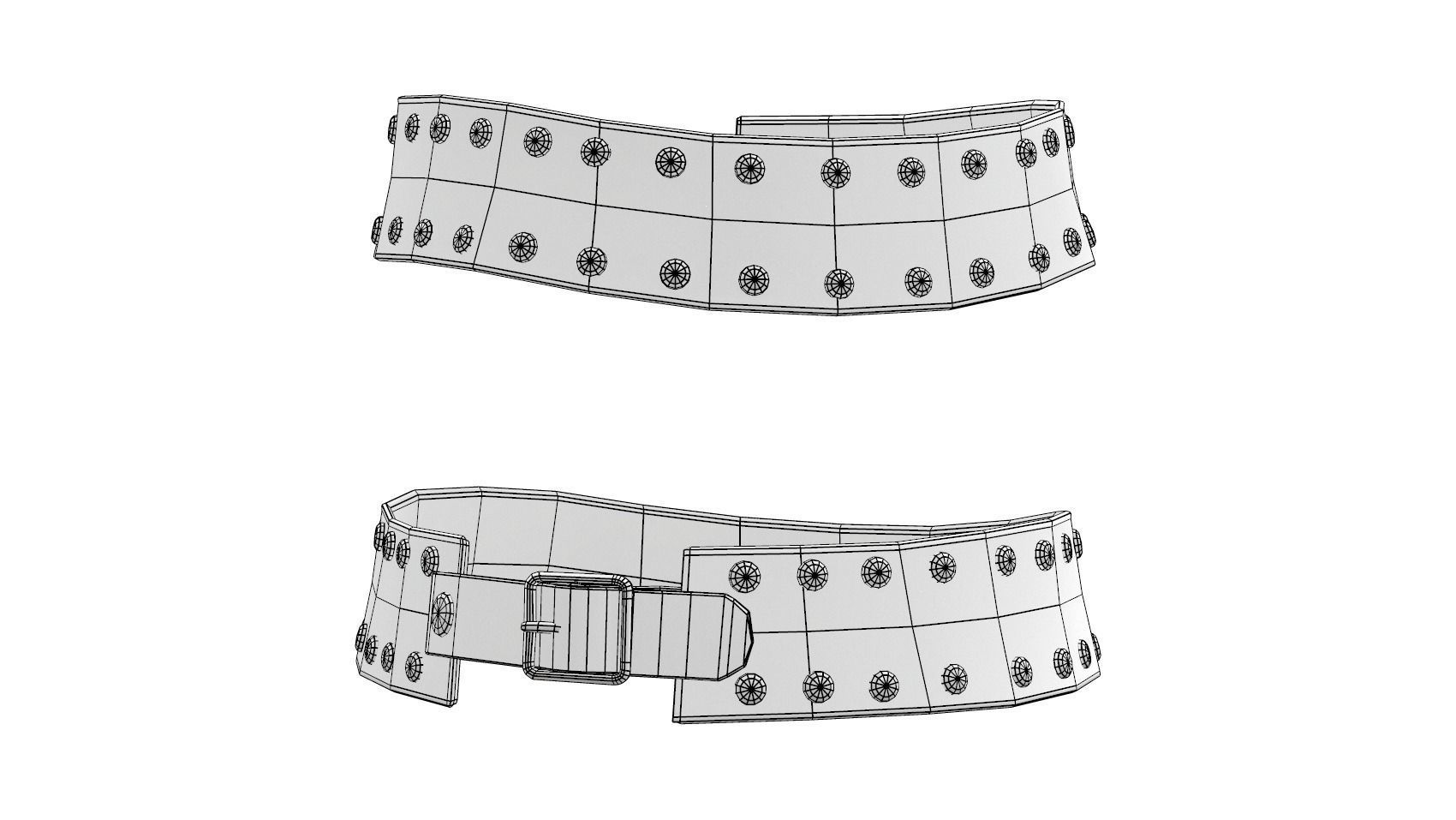 3D model Choker Necklace with Studs VR / AR / low-poly | CGTrader