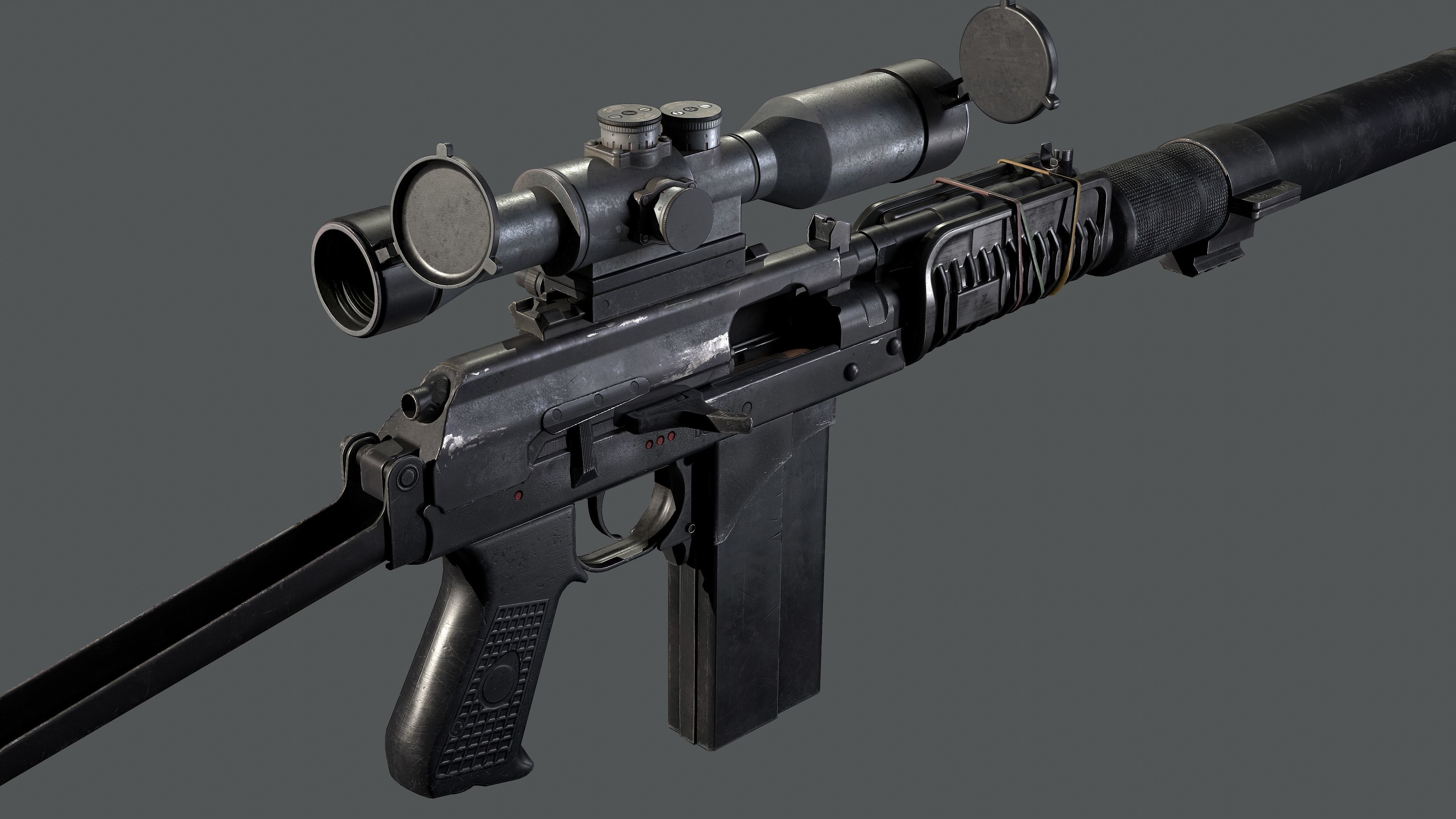 3D model VSK-94 sniper rifle VR / AR / low-poly | CGTrader