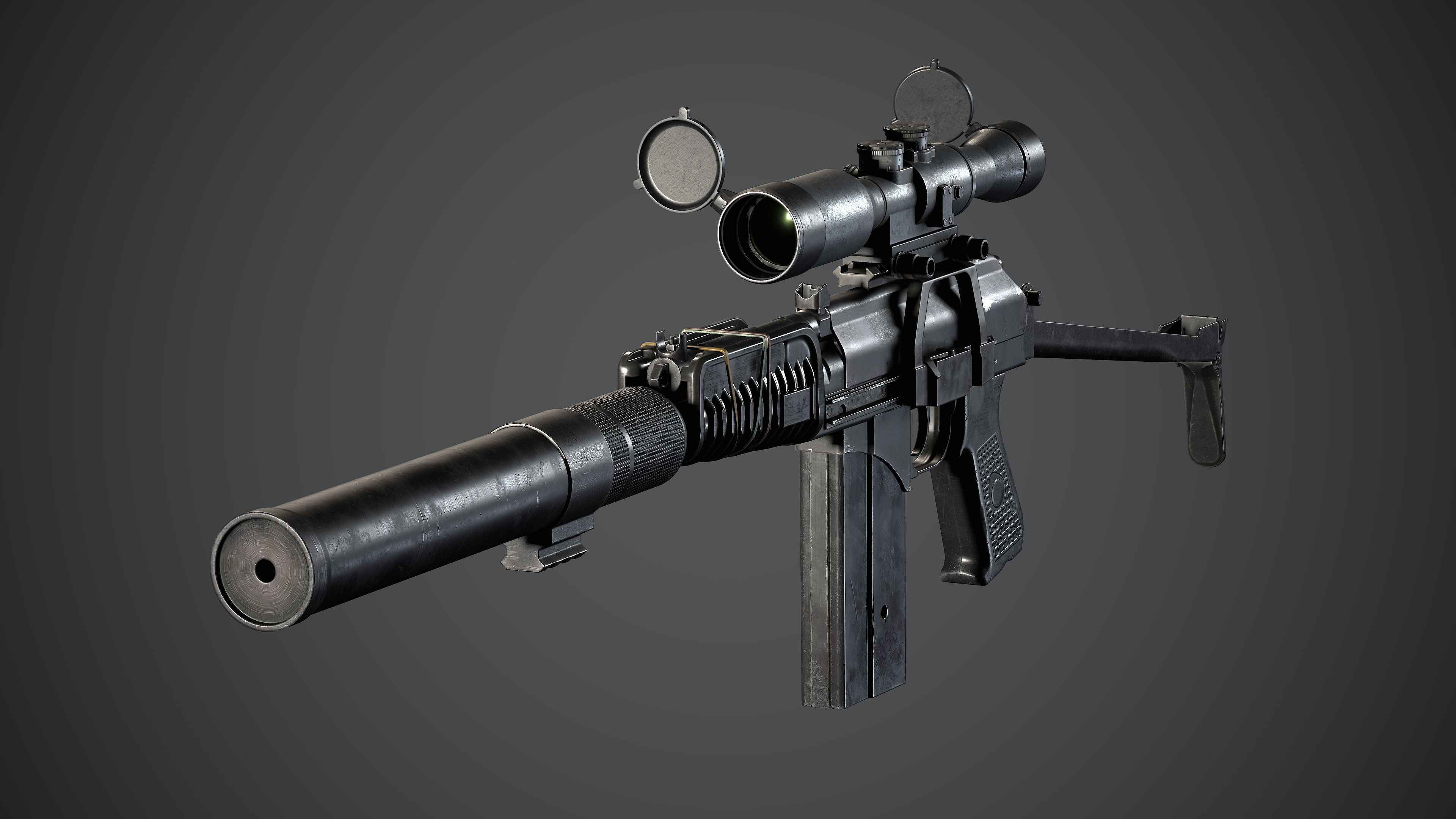 3D model VSK-94 sniper rifle VR / AR / low-poly | CGTrader