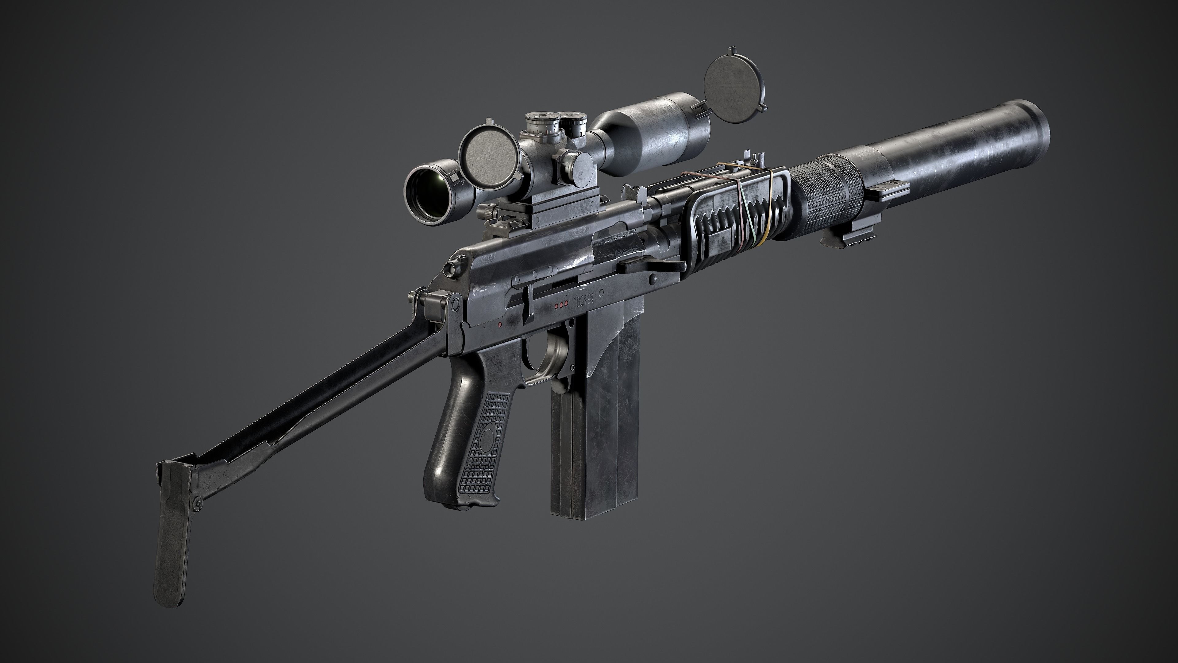 3D model VSK-94 sniper rifle VR / AR / low-poly | CGTrader