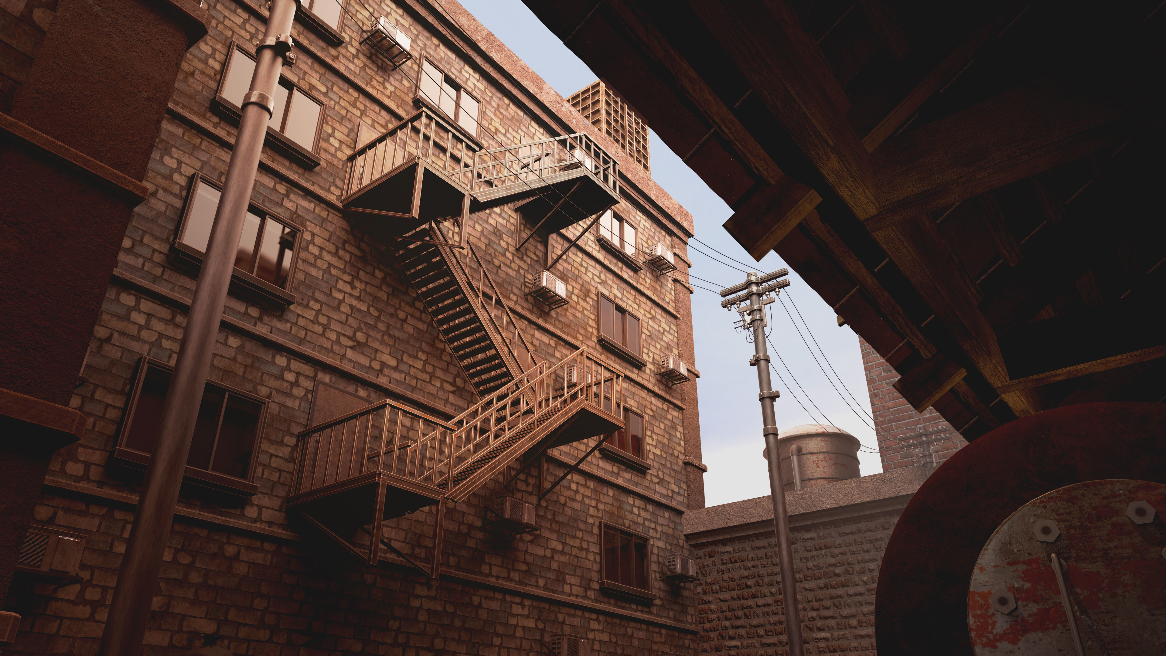 Exterior Alleyway Set 3D model | CGTrader