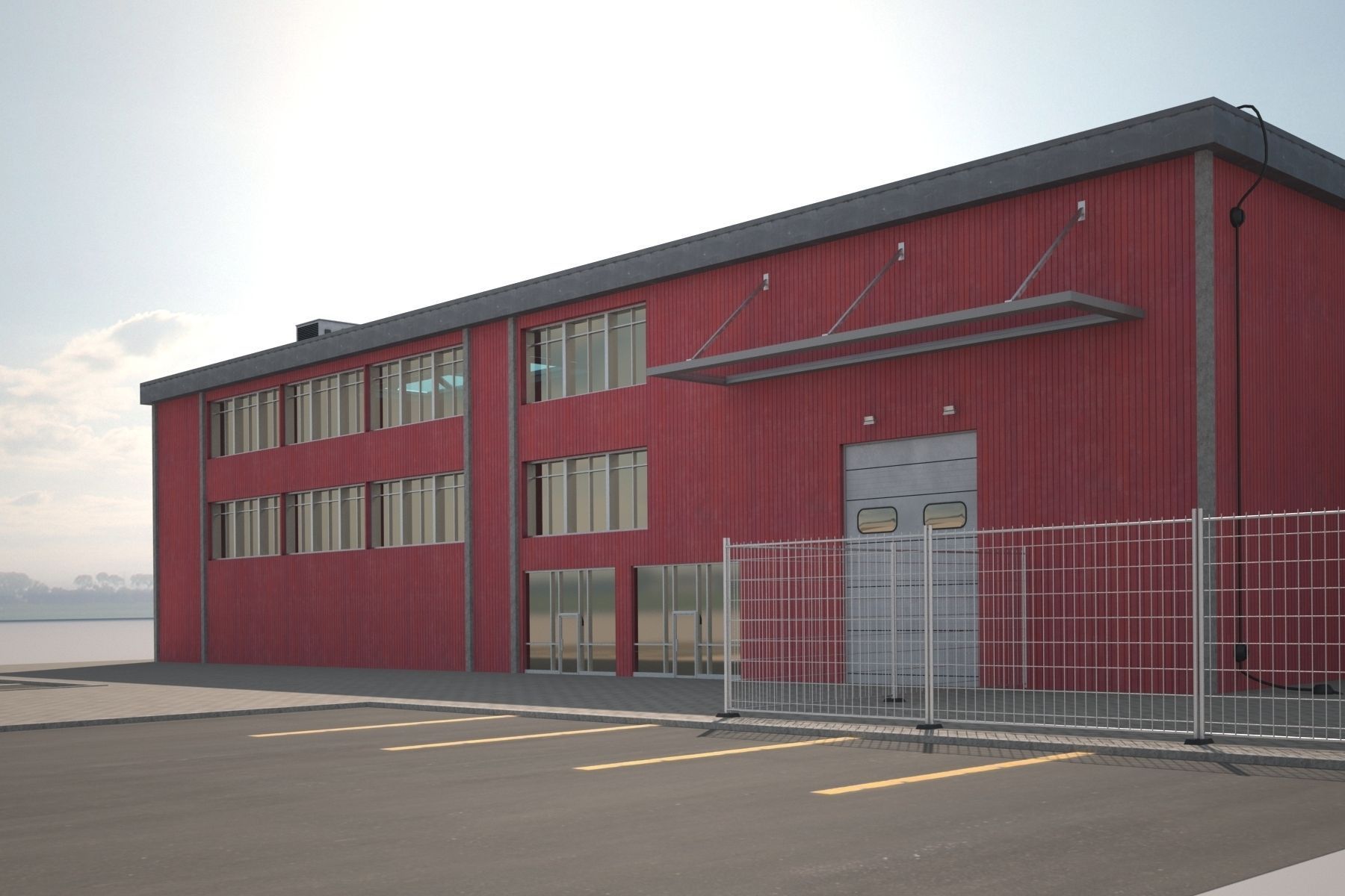 Cargo Building 4 3D model | CGTrader