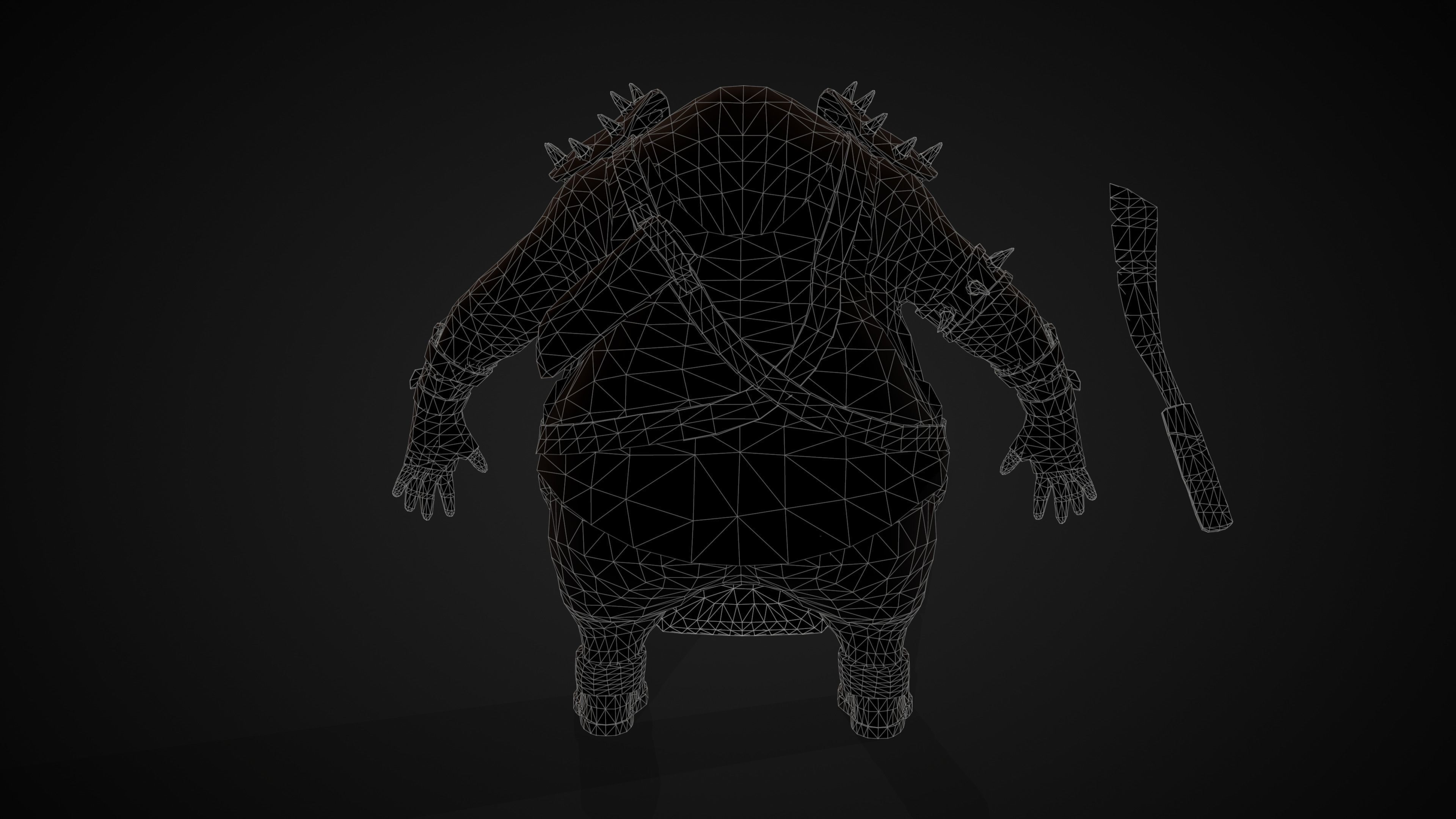 3D model Fat Warrior VR / AR / low-poly | CGTrader