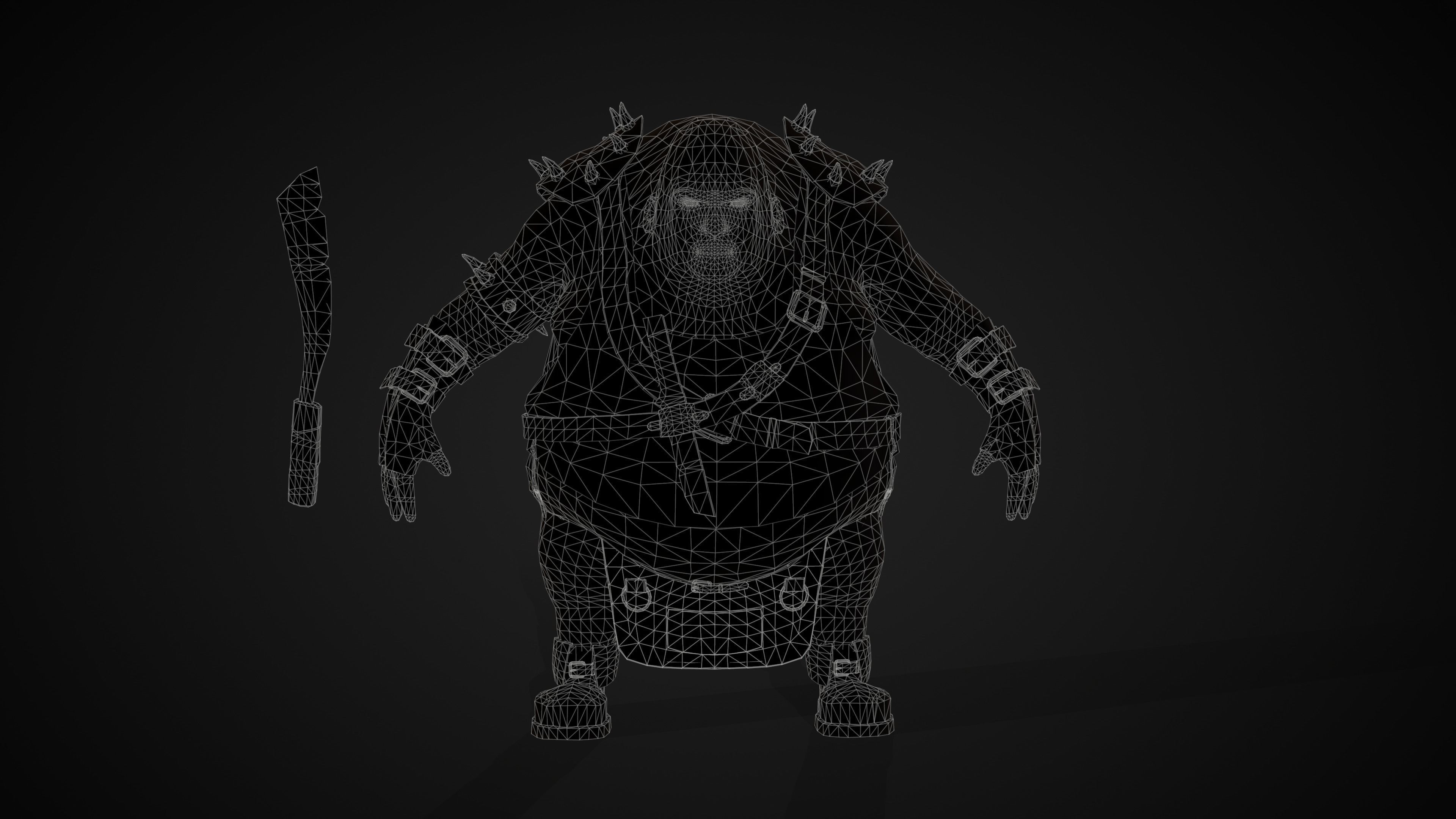 3D model Fat Warrior VR / AR / low-poly | CGTrader