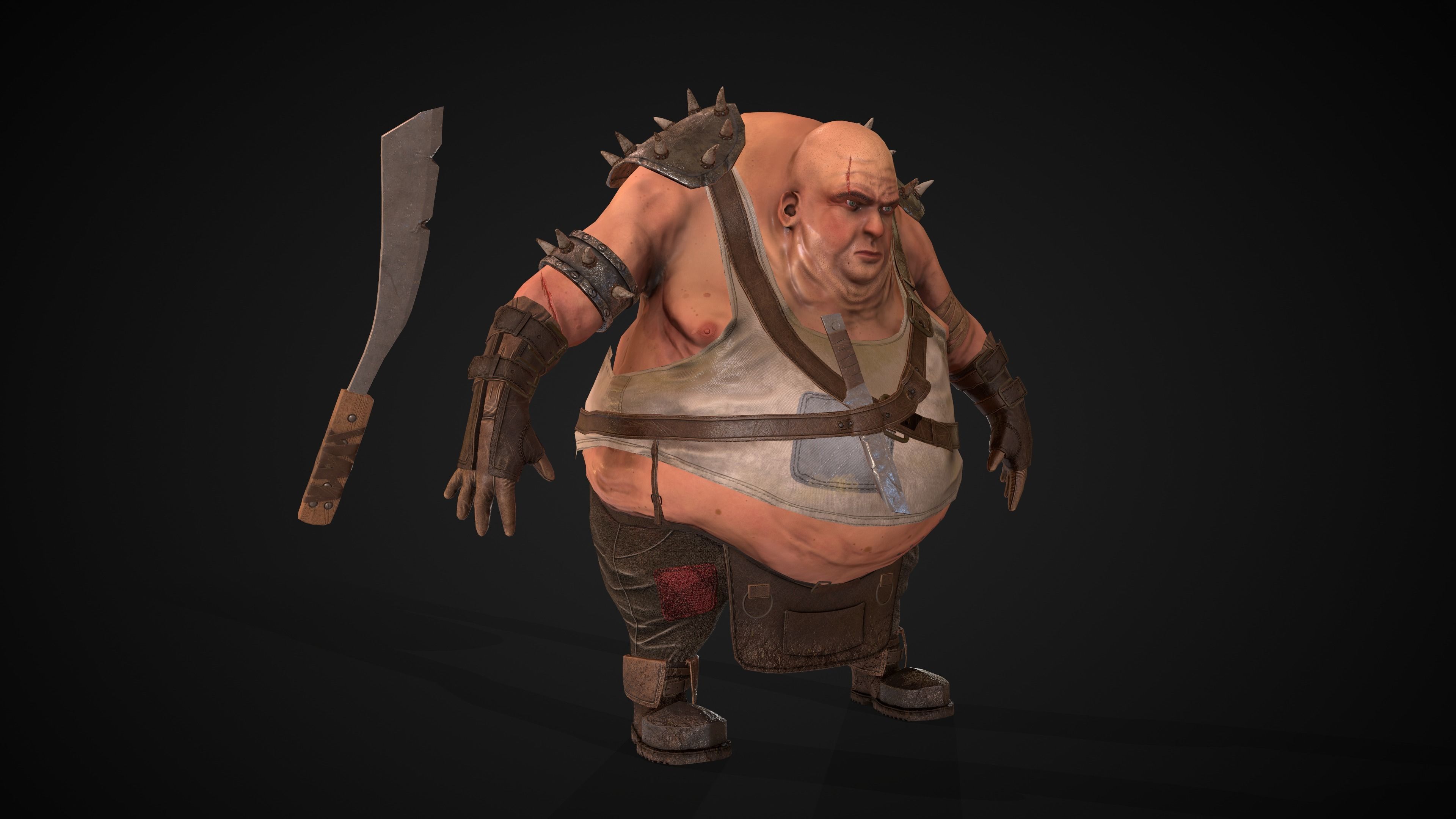 3D model Fat Warrior VR / AR / low-poly | CGTrader