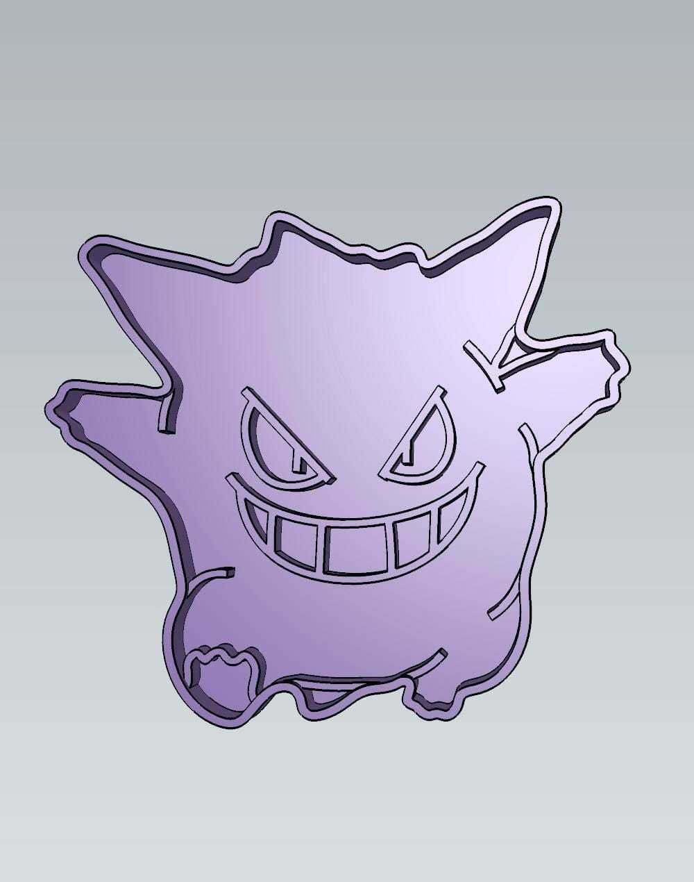 Pokemon Gengar Cookie Cutter Stamp Cake Decorating 3D model animated | CGTrader