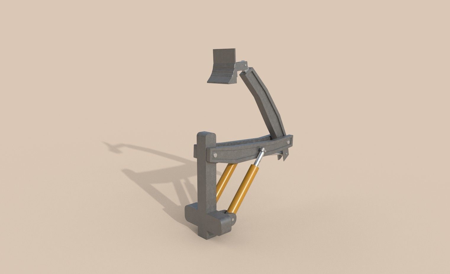 Hydraulic arm animated free VR / AR / low-poly 3D model animated rigged ...