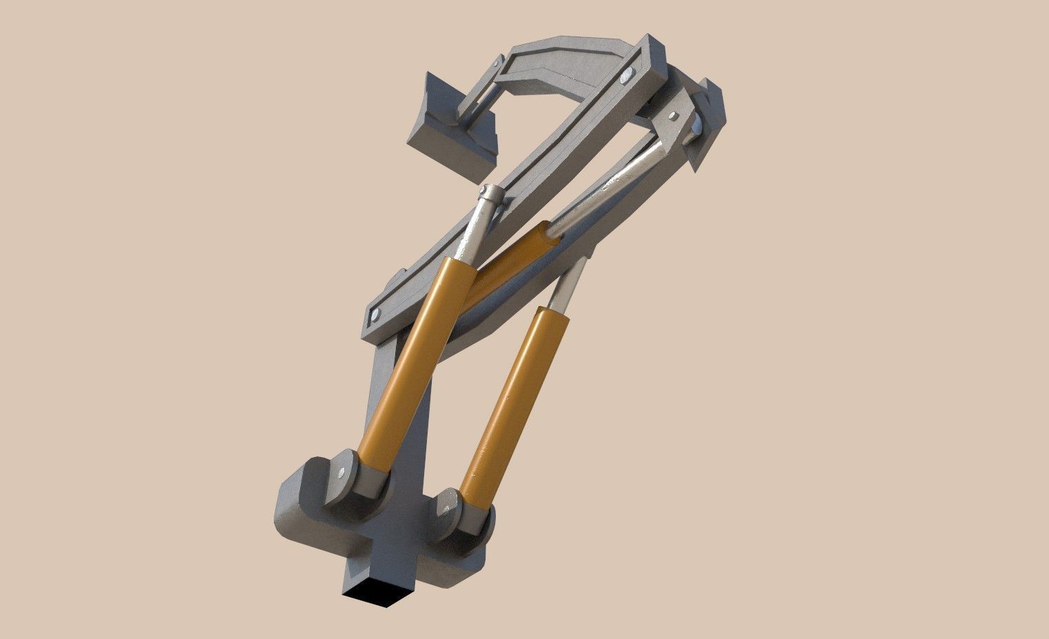 Hydraulic arm animated free VR / AR / low-poly 3D model animated rigged ...