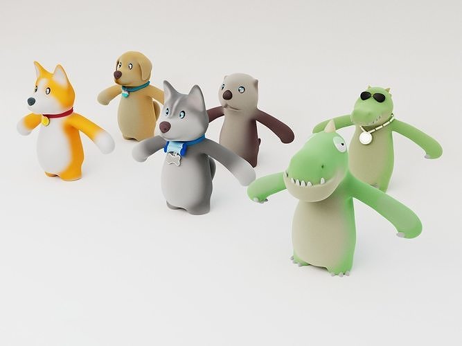 Party Animals free VR / AR / low-poly 3D model | CGTrader