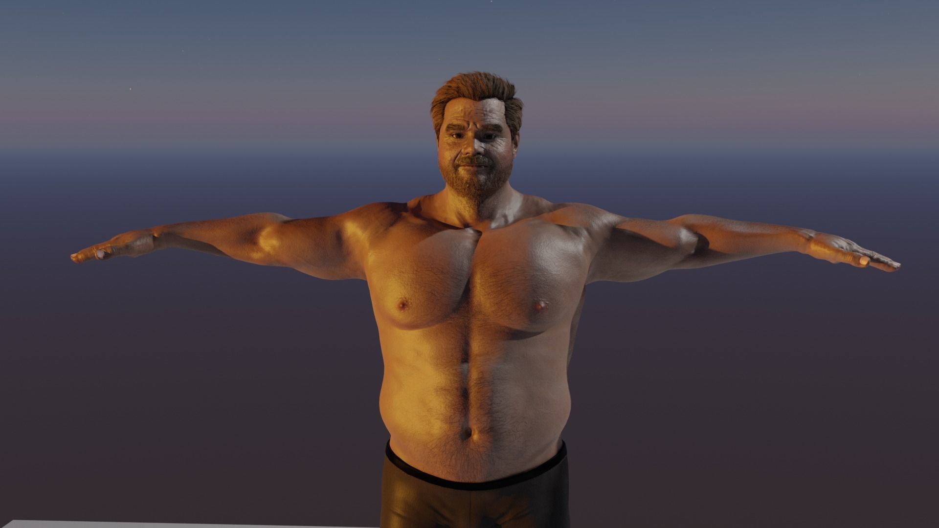 Asian Man Base model 3D model animated rigged | CGTrader