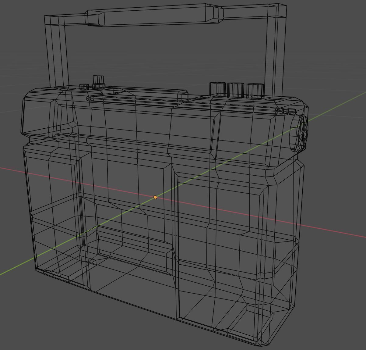 3D model 80s stereo radio cassette player LOW POLY GAME ASSET VR / AR ...