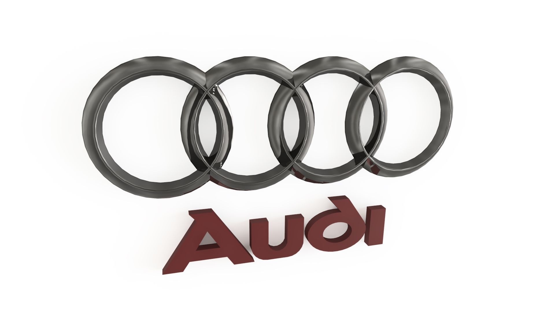 standard 3D Audi Emblem | CGTrader