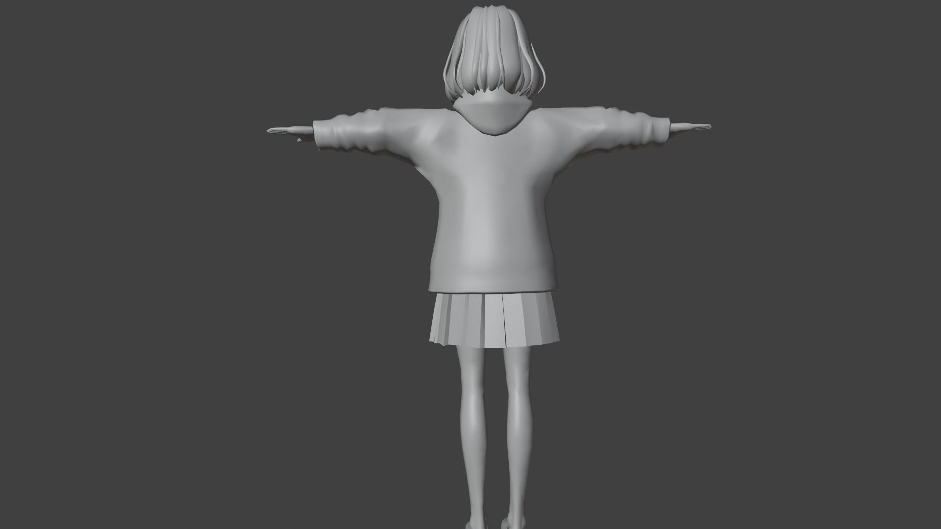3D model cute anime girl character - Yumi VR / AR / low-poly | CGTrader
