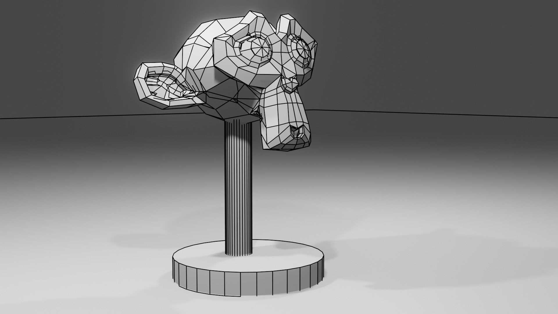 3D model Monkey Head Statue VR / AR / low-poly | CGTrader