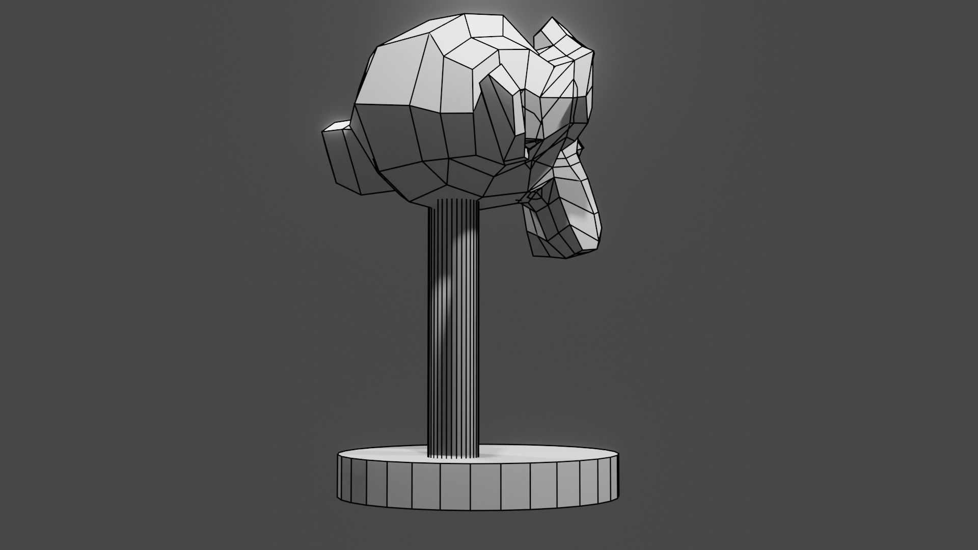 3D model Monkey Head Statue VR / AR / low-poly | CGTrader