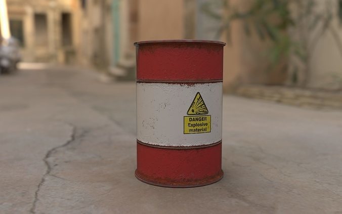 3D model Explosive oil barrel VR / AR / low-poly | CGTrader