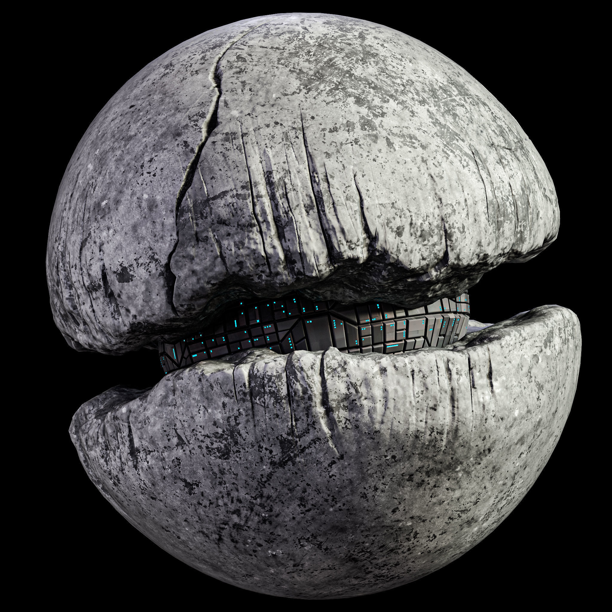 3D model Death Moon Sci Fi Planet Base VR / AR / low-poly | CGTrader