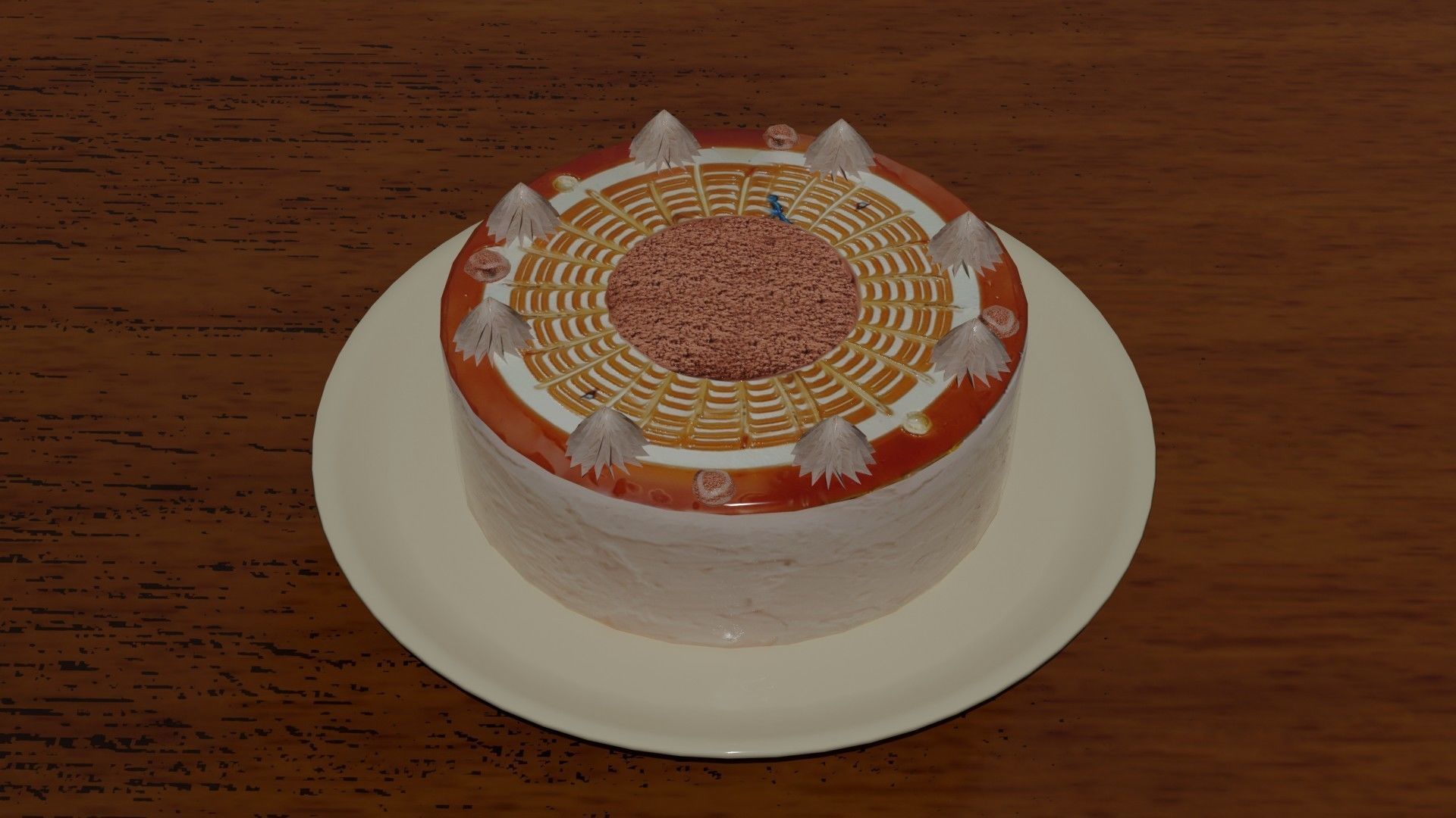Low Poly Vanilla Cake free VR / AR / low-poly 3D model | CGTrader
