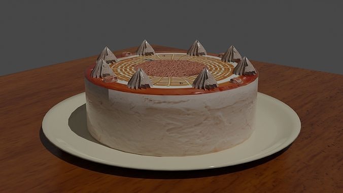 Low Poly Vanilla Cake free VR / AR / low-poly 3D model | CGTrader
