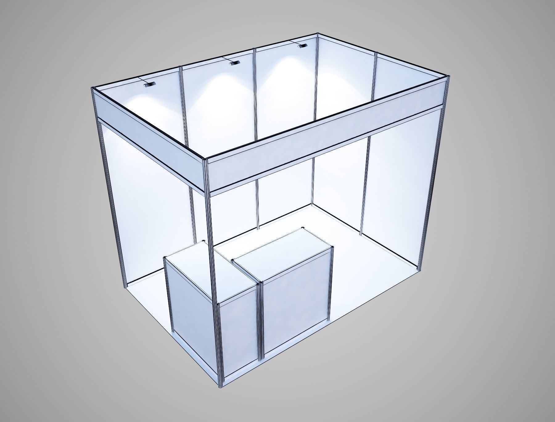 Exhibition stand octanorm 3x2 m 3D model | CGTrader