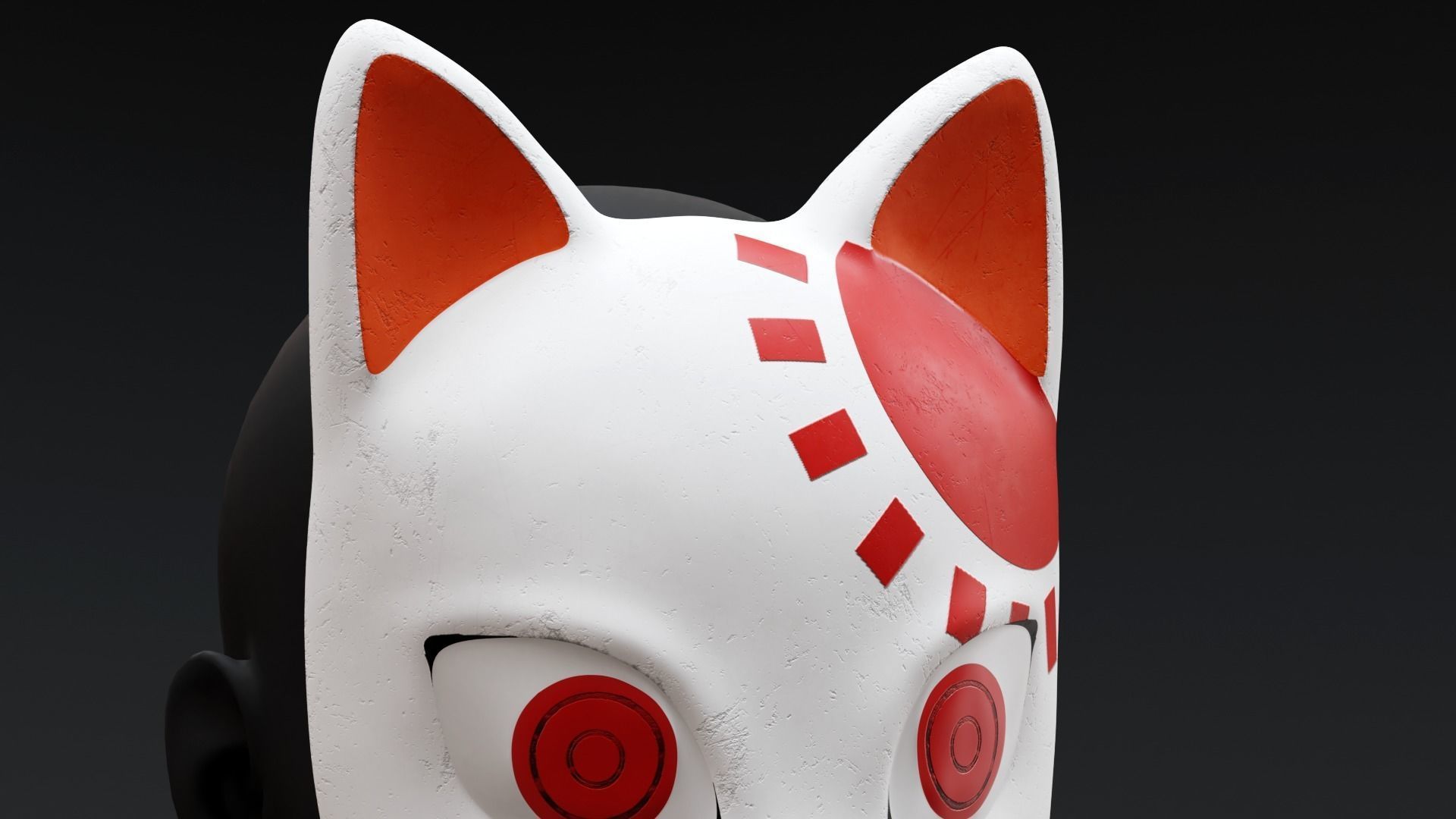 Demon Slayer - Tanjiro Mask textured and printable 3D model | CGTrader