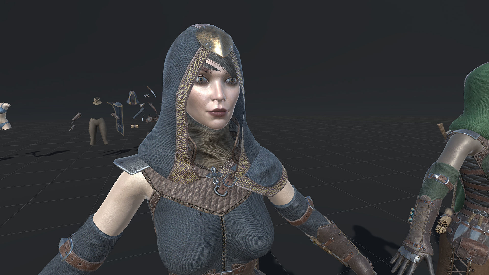 3D model Assassin girl VR / AR / low-poly | CGTrader
