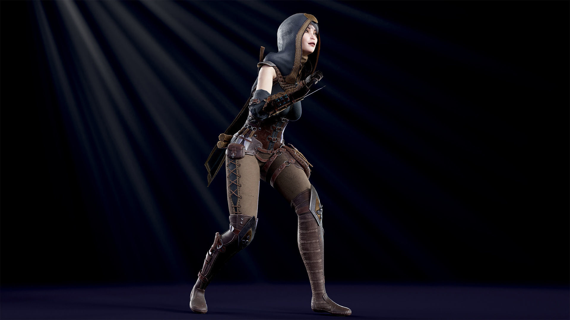 3D model Assassin girl VR / AR / low-poly | CGTrader