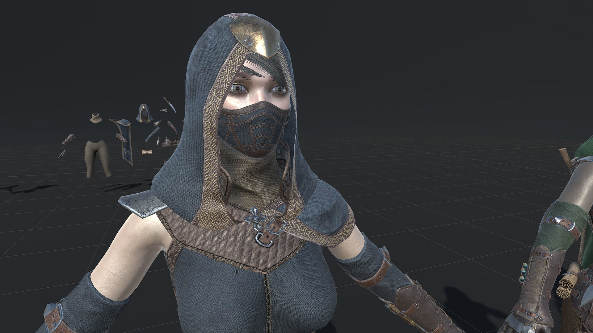 3D model Assassin girl VR / AR / low-poly | CGTrader