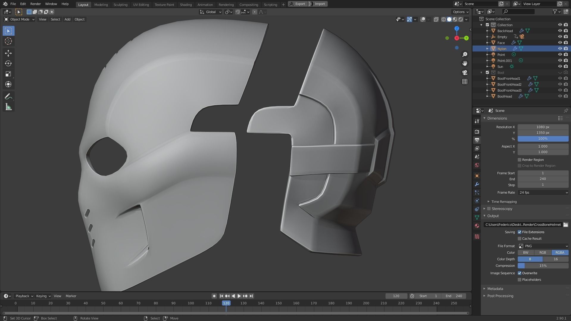 Crossbones Helmet for Cosplay 3D model 3D printable | CGTrader