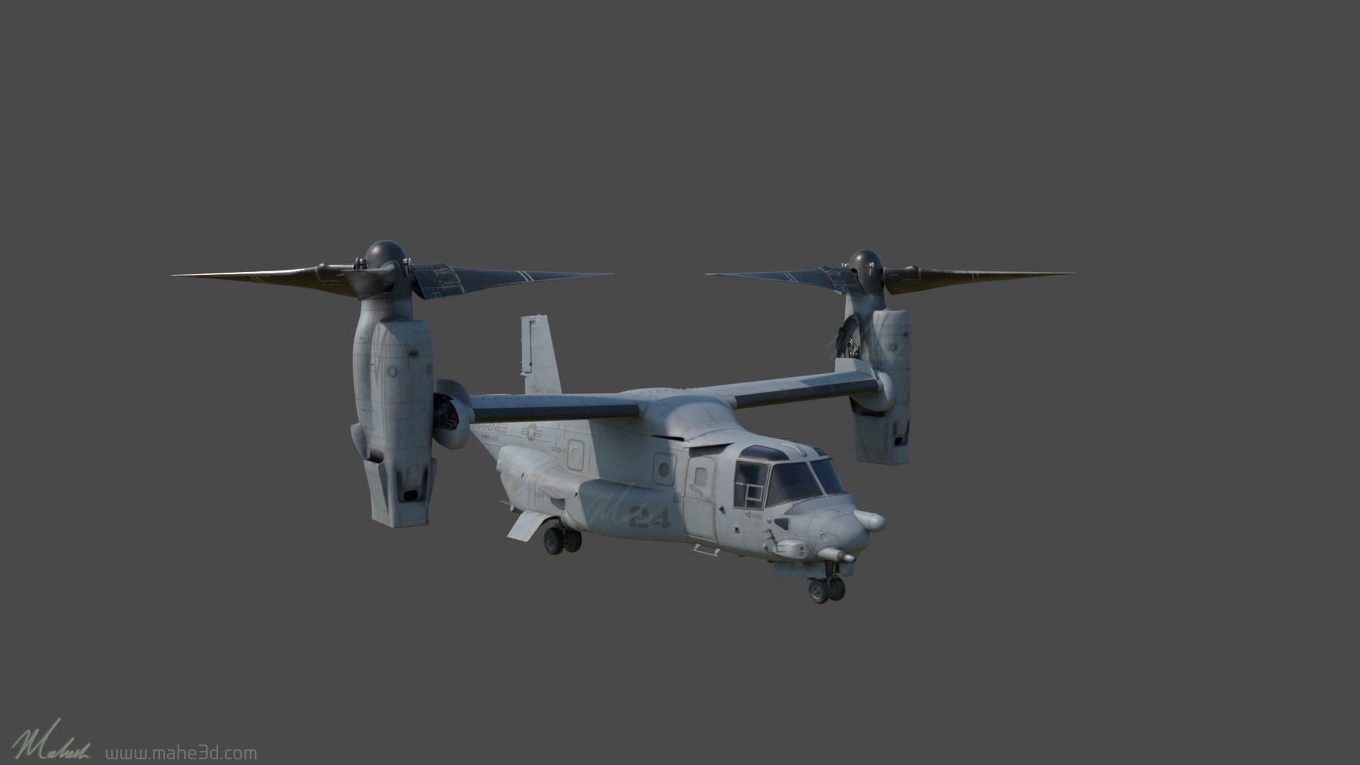 MV22-Osprey osprey aircraft 3D model animated rigged | CGTrader