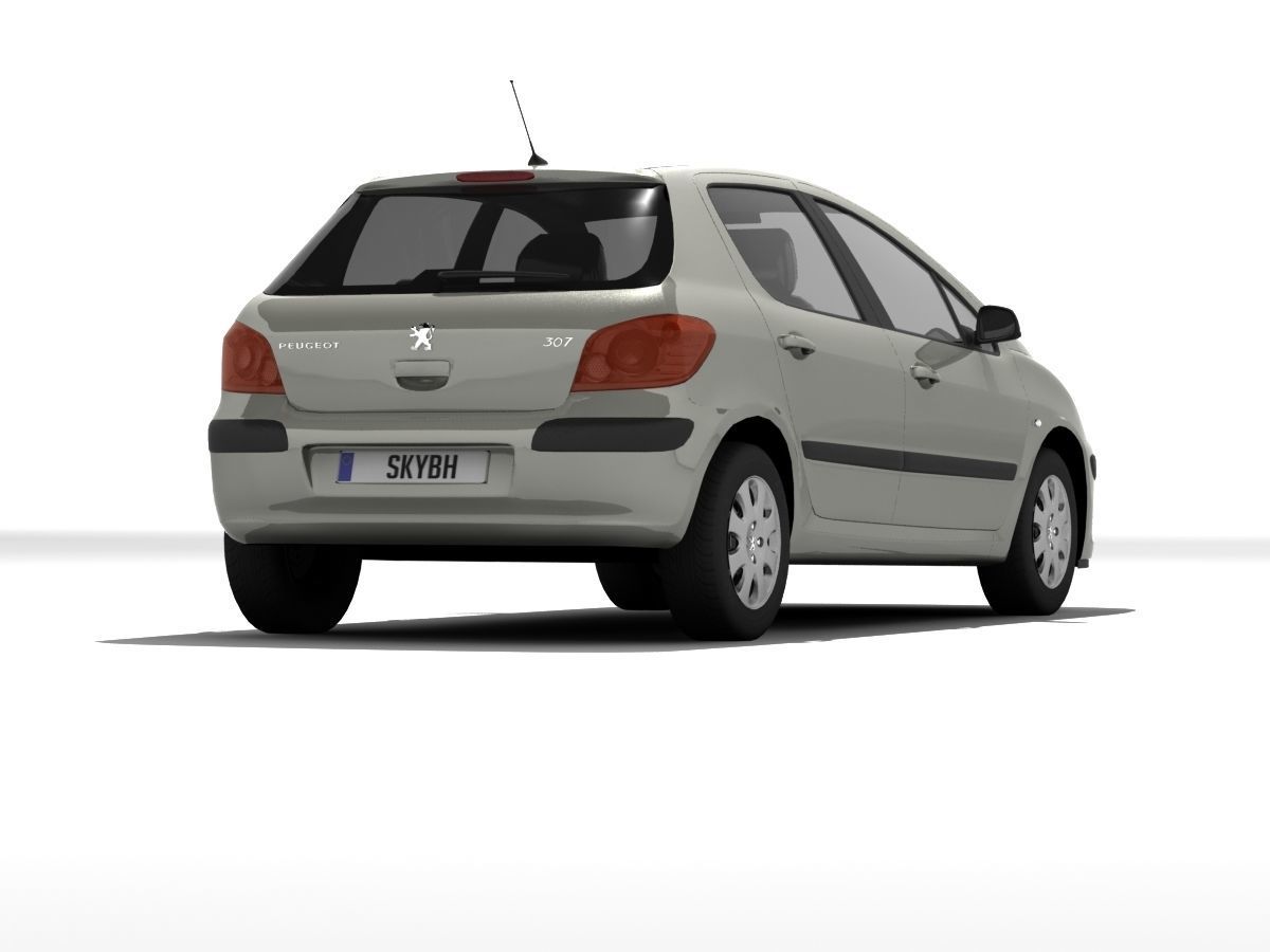 3D model Peugeot 307 Confort VR / AR / low-poly | CGTrader