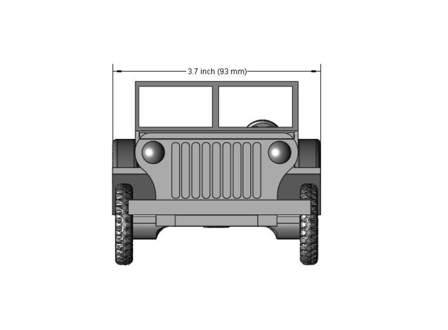 Simple Jeep 3D model 3D printable | CGTrader