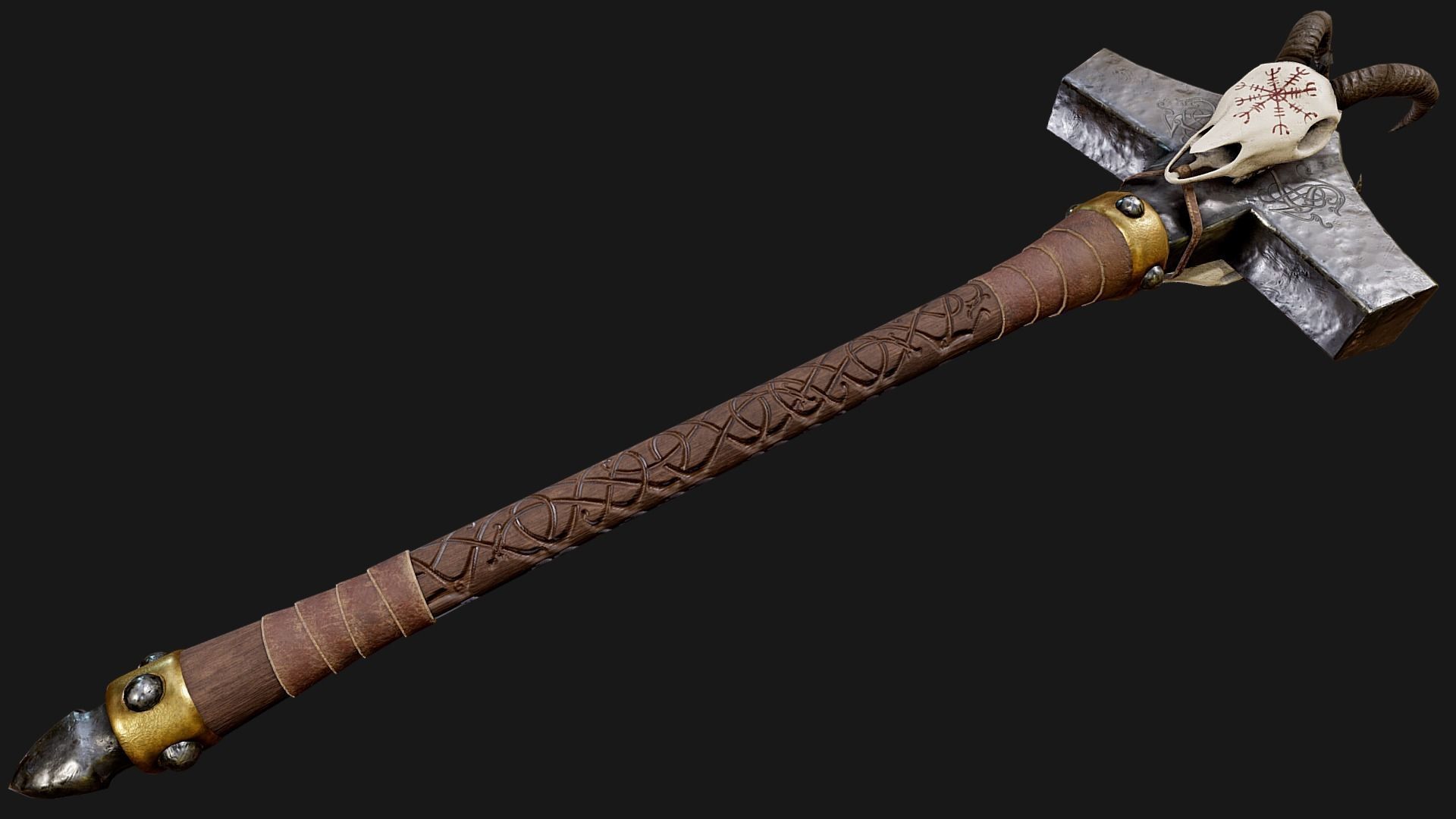 3D model Two Handed Mjolnir VR / AR / low-poly | CGTrader