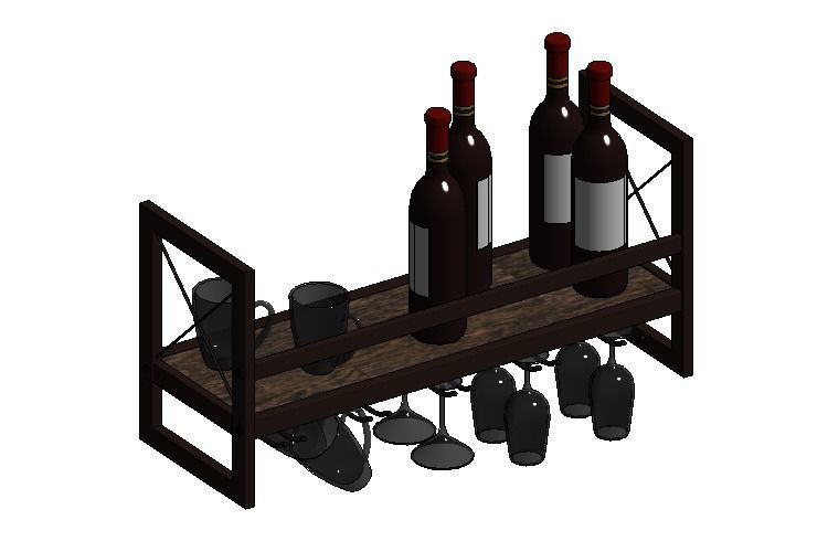 Wine shelf -Revit 2018- 3D model | CGTrader