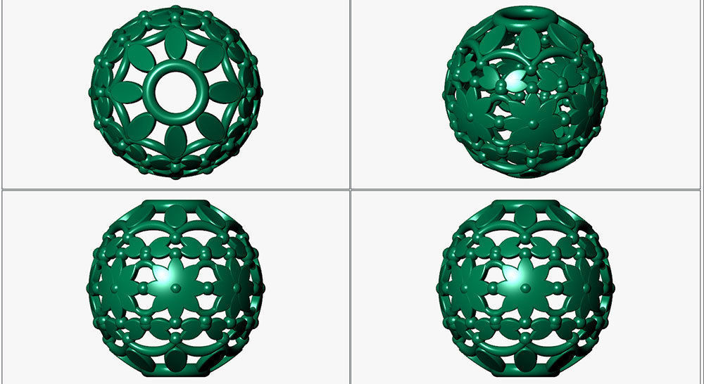 50 Spherical beads 3D model 3D printable | CGTrader