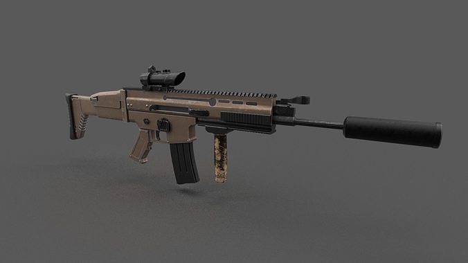 Scar L assault rifle 3D model | CGTrader