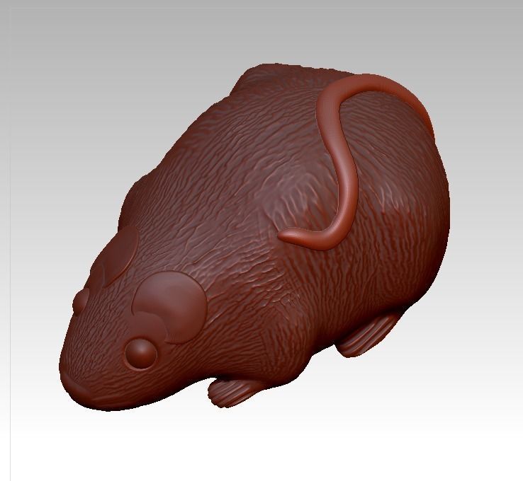 Mouse 3D map download mouse sculpture 3D map 3D model 3D printable ...