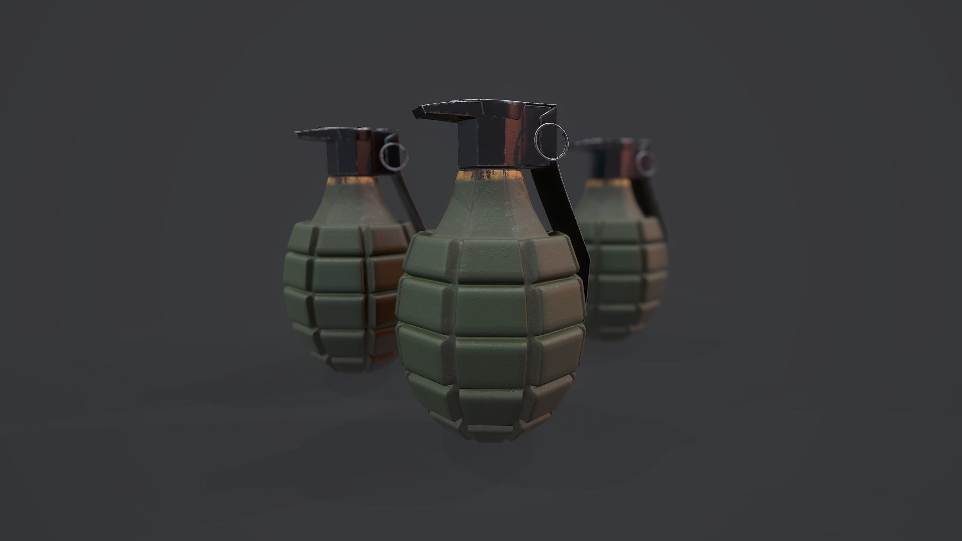 3D model GRENADE BUNDLE - 10 ASSETS Ready for Download VR / AR / low ...