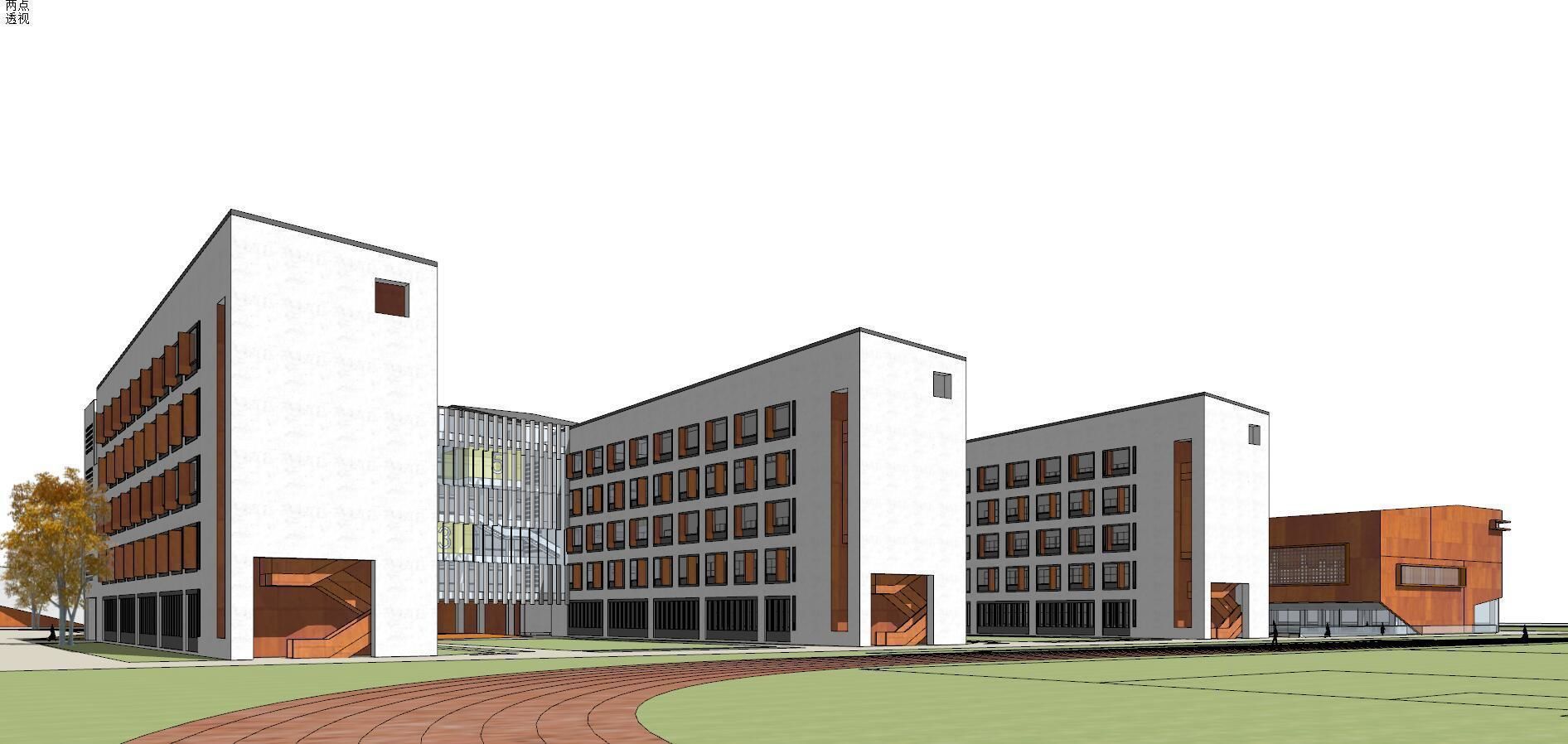 Primary and secondary school building design 3D model | CGTrader