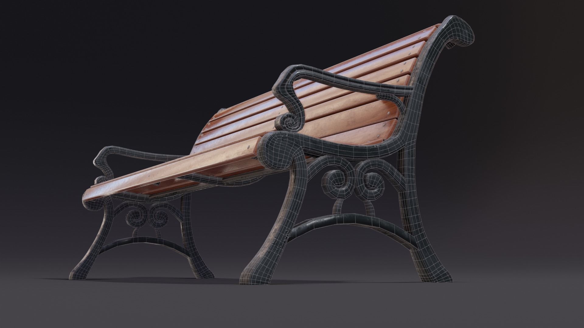 3D model Park Bench Model 1 VR / AR / low-poly | CGTrader