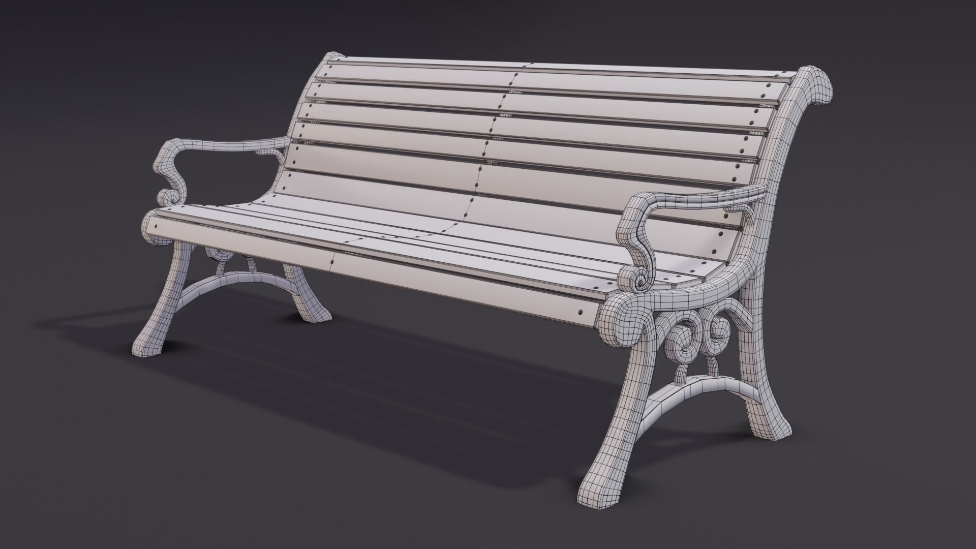 3D model Park Bench Model 1 VR / AR / low-poly | CGTrader