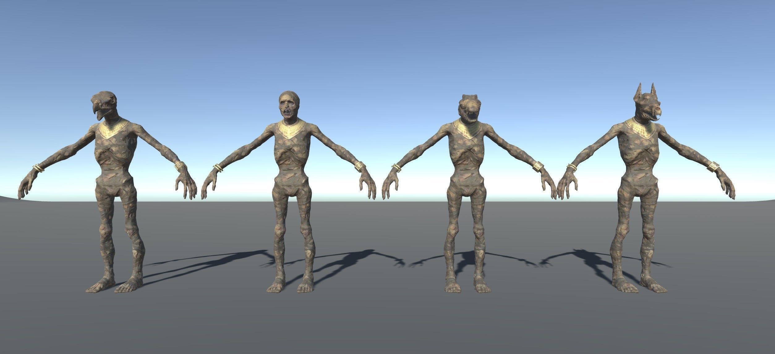 3D model Mummy Set VR / AR / low-poly | CGTrader