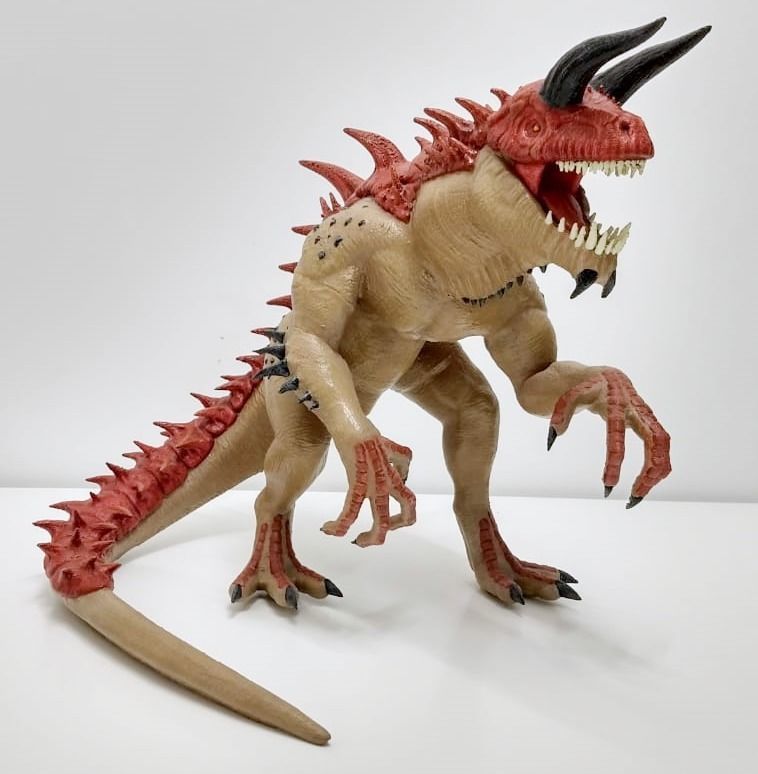 Tarrasque - 3D Print saber-toothed tyrannosaurus action figure 3D model ...