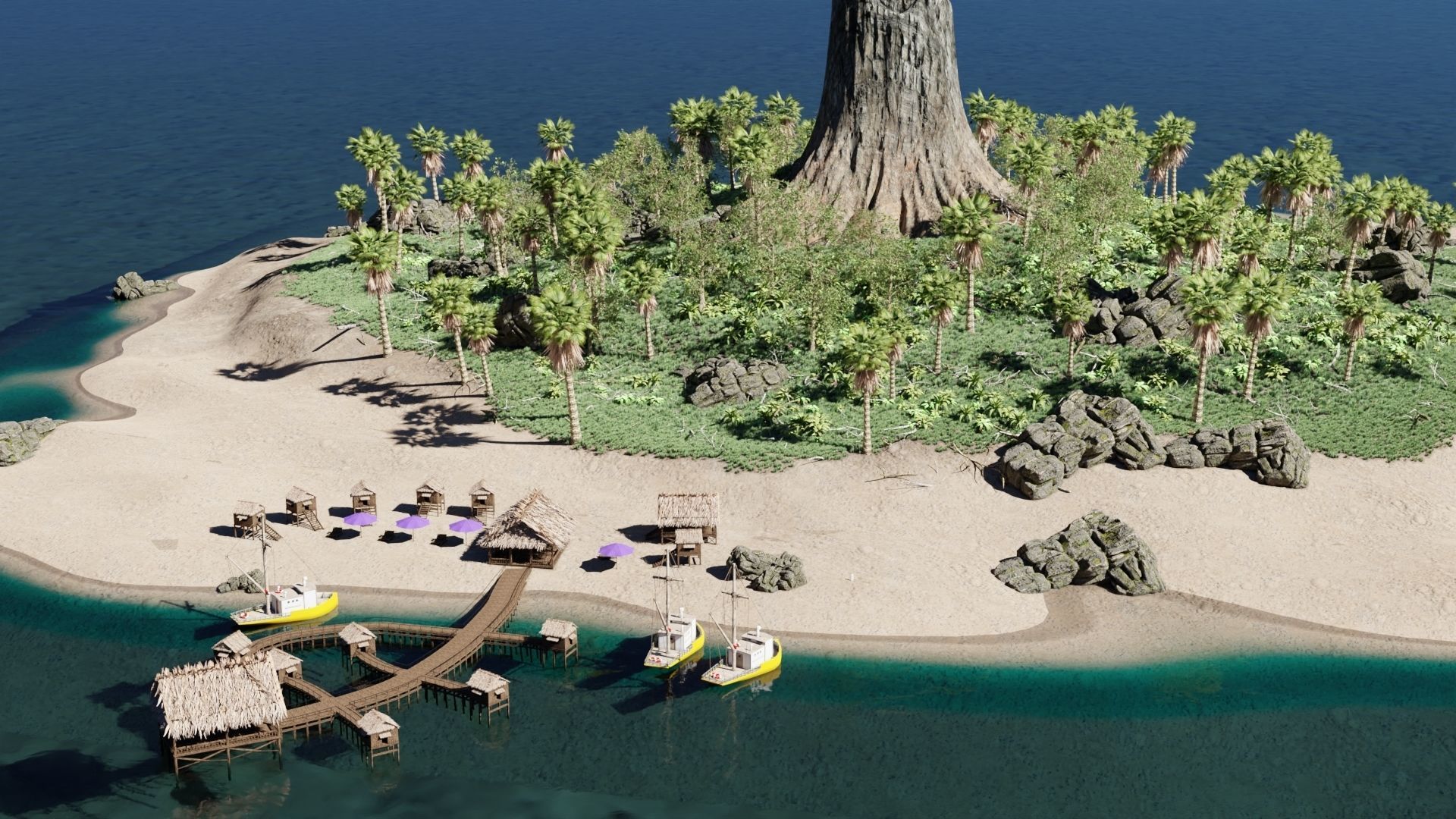 Island Scene 3D model | CGTrader